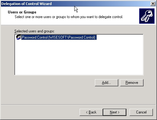 Password Control - Delegating Permissions - wiseDATAman